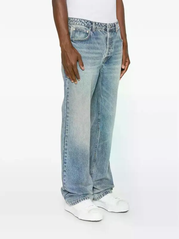 COLE BUXTON Faded Straight-leg Jeans