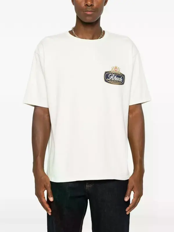 Rhude Graphic-print Short-sleeve T-shirt - Neutrals