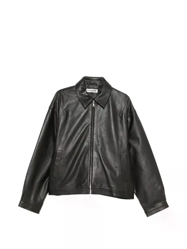 COLE BUXTON Leather Zip-up Jacket