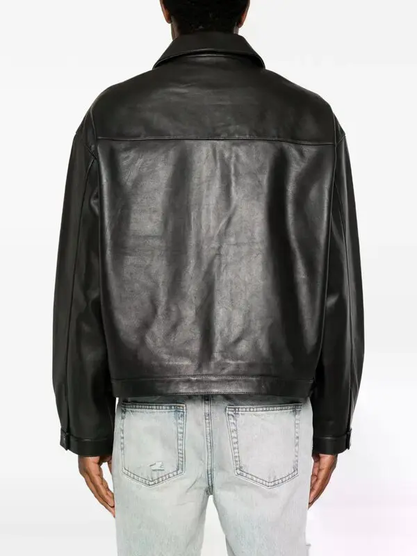 COLE BUXTON Leather Zip-up Jacket