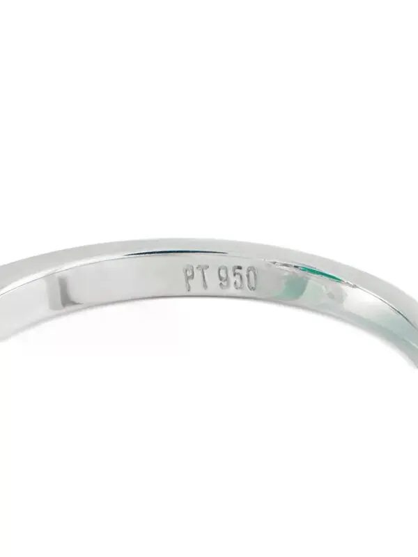 LB EXCLUSIVE Emerald And Diamond Halo Ring