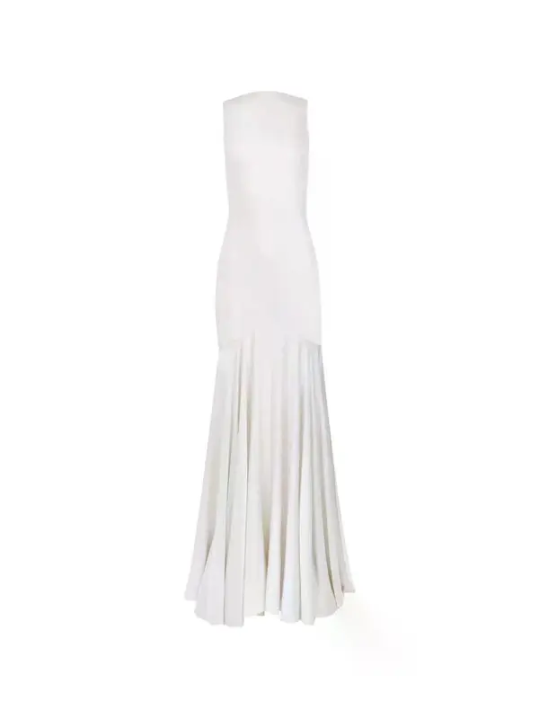 Nina Ricci Cowl Back Mermaid Maxi Dress - White
