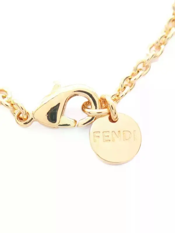 Fendi 2020s Forever Rhinestone Embellished Bracelet