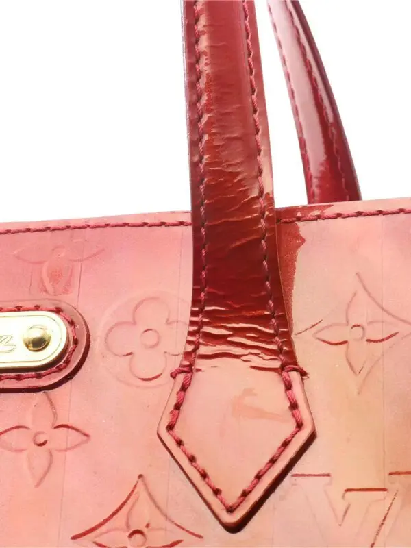 LOUIS VUITTON 2011 Pm Wilshire Monogram Vernis Tote Bag - Red