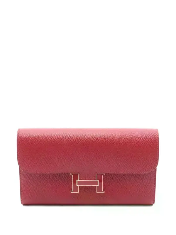 Hermès 2017 Constance Long Bi-fold Wallet - Red