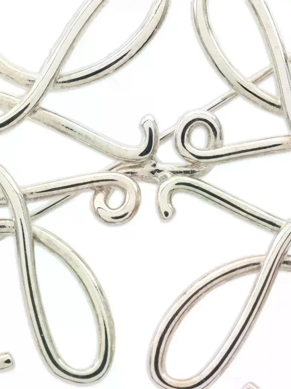 Loewe Anagram Motif Brooch - Silver