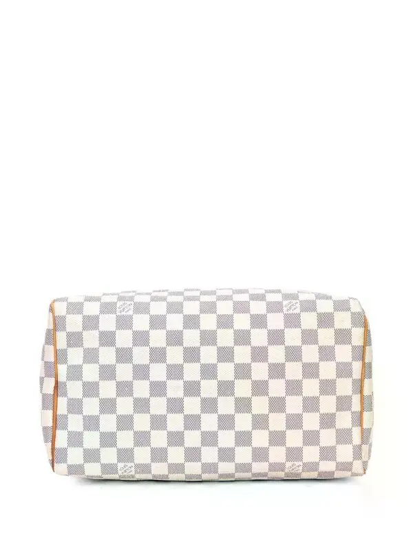 LOUIS VUITTON Speedy Damier Azur Tote Bag - White