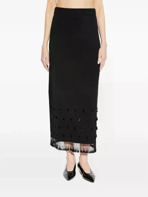 BY MALENE BIRGER Beaded Fringe Maxi Skirt