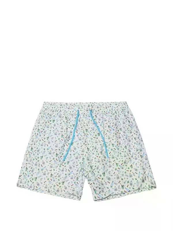 MC2 SAINT BARTH Cocktail Print Swim Shorts - Neutrals