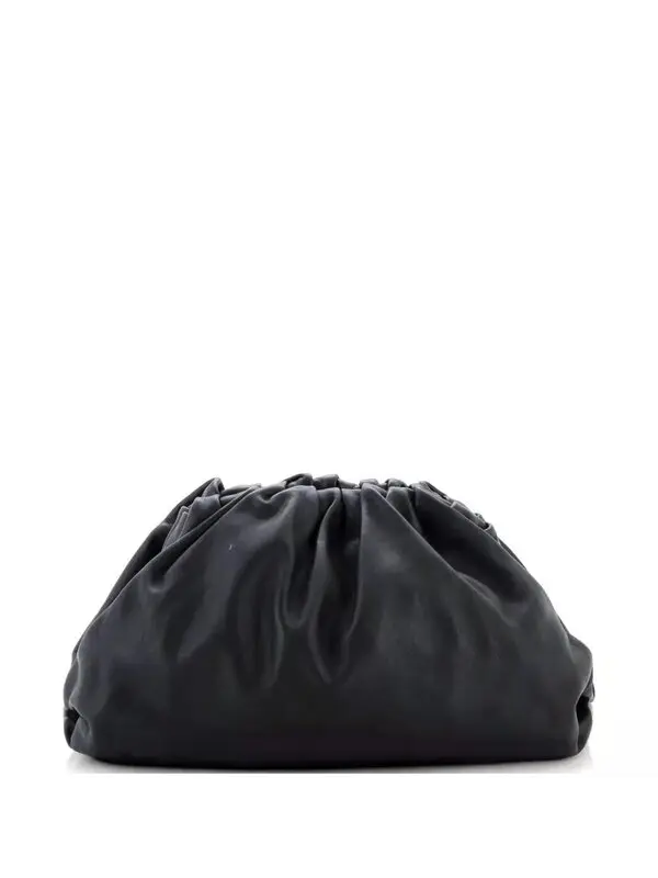 Bottega Veneta The Pouch Leather Clutch Bag - Black