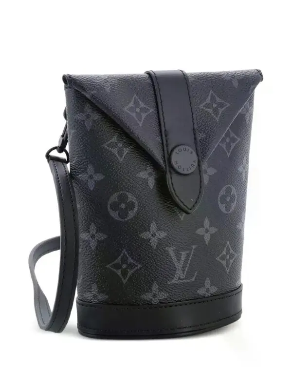 LOUIS VUITTON Monogram Eclipse Canvas Shoulder Bag - Black