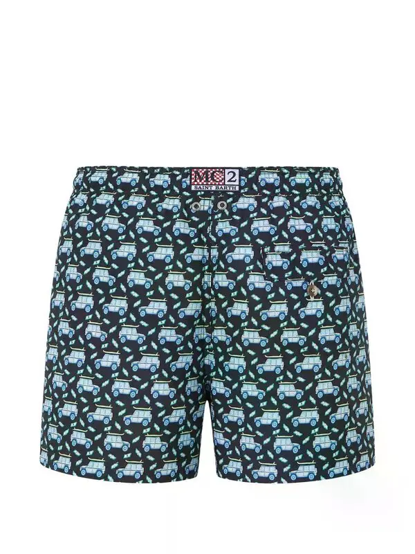 MC2 SAINT BARTH Printed Swim Shorts - Black