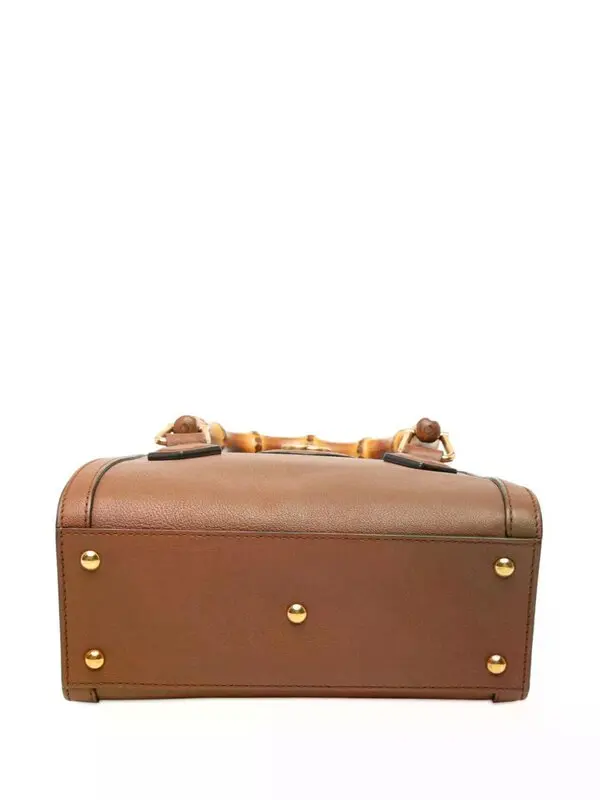 Gucci Mini Calfskin Bamboo Diana Satchel - Brown