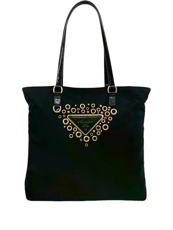 Prada Embellished Tessuto Tote Bag