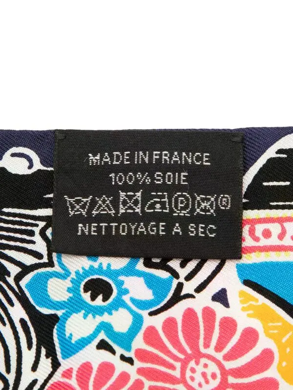 Hermès 2021-2026 Bingata Silk Twilly Scarf Scarves - Black