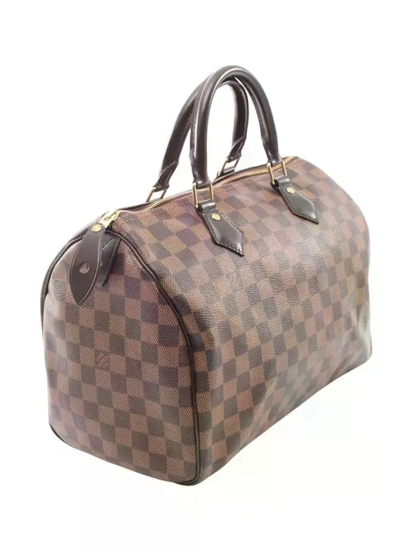 LOUIS VUITTON Damier Ebene Speedy 30 Boston Bag - Brown