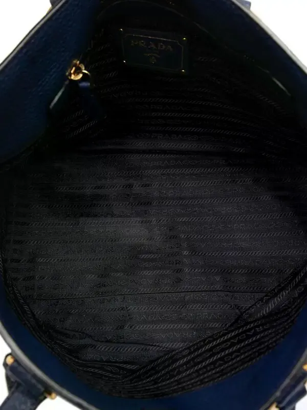 Prada 2010-2026 Vitello Daino Canapa Logo Tote Bag