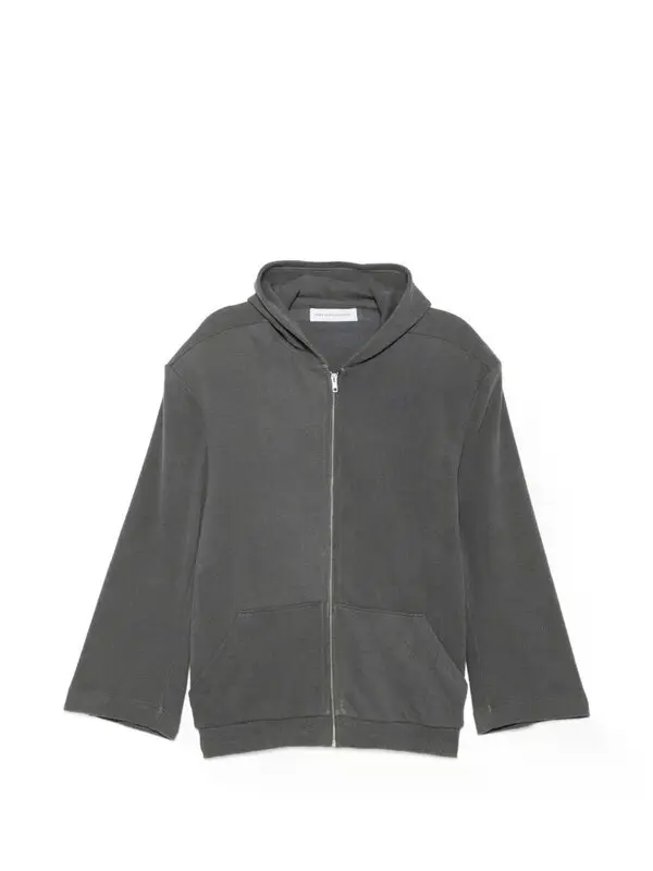 Marie Adam-Leenaerdt Zip-up Dropped-shoulder Hoodie - Grey