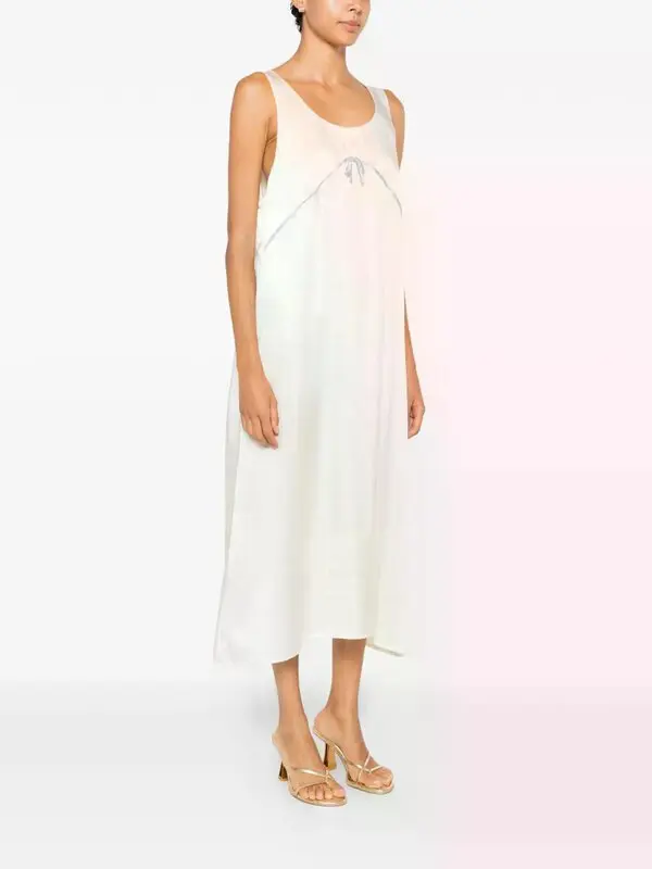 Marie Adam-Leenaerdt Sleeveless Maxi Dress With Bow Detail - White