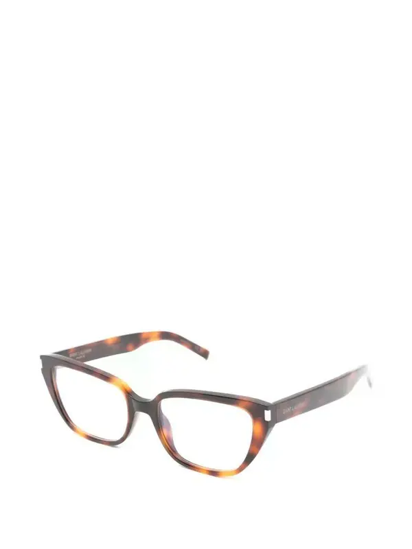 Saint Laurent Tortoiseshell-effect Cat-eye Glasses - Brown