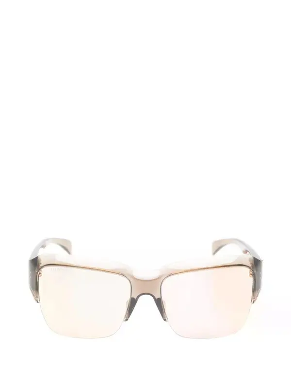 Gucci Logo Plaque Square Frame Sunglasses