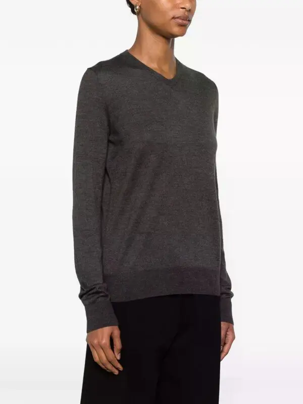 THE ROW V-neck Long-sleeve Sweater