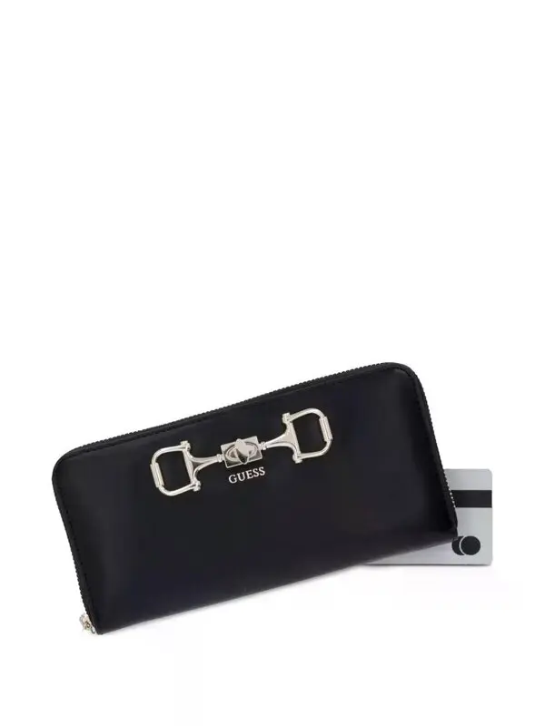 Guess Janie Horsebit-detail Wallet - Black