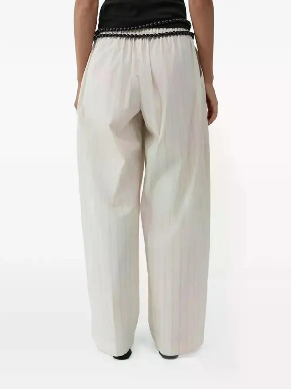 ST. AGNI Relaxed Fit Pinstriped Trousers