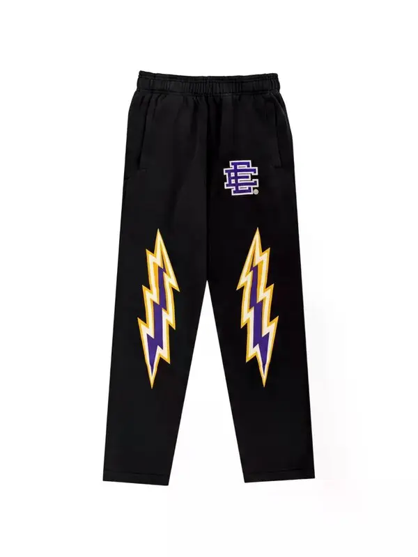 ERIC EMANUEL Logo-print Graphic-print Track Pants - Black