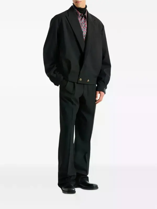Balmain Virgin Wool Jacket With Lion Medallion Buttons