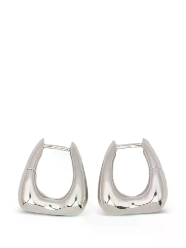 MARIA BLACK Satchel Bend Huggie Earrings - Silver