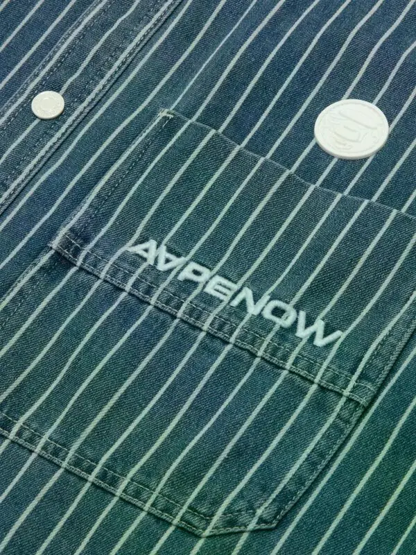 AAPE BY *A BATHING APE Aapenow Moonface Striped Shirt