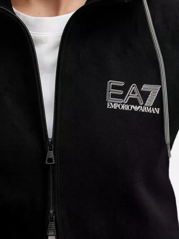 EA7 Zip Drawstring Hoodie