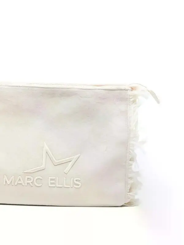 MARC ELLIS Buby Calypso Fringed Logo-embroidered Clutch Bag