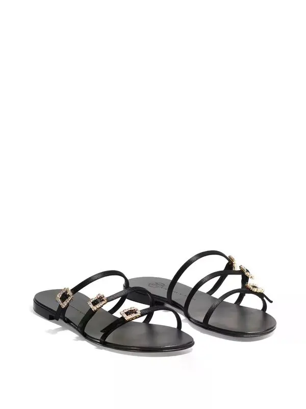 TEMPERLEY LONDON Eclipse Flat Sandals - Black