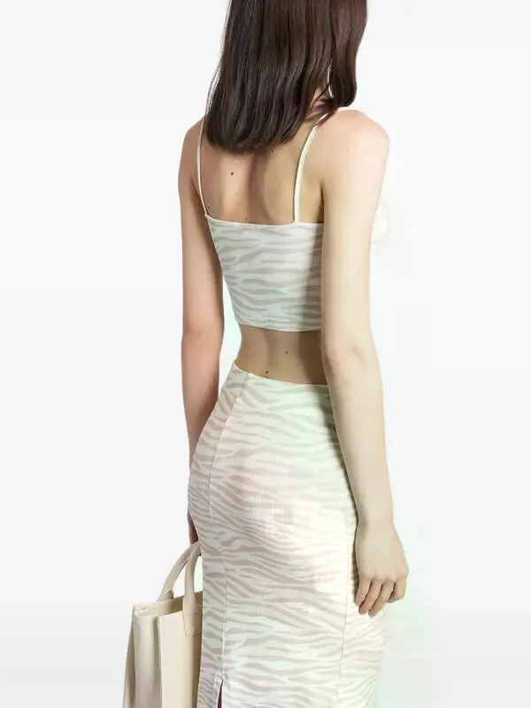MC2 SAINT BARTH Zebra-print Cropped Top