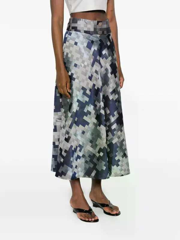 Leen Mougrhabi Evelyn A-line Midi Skirt
