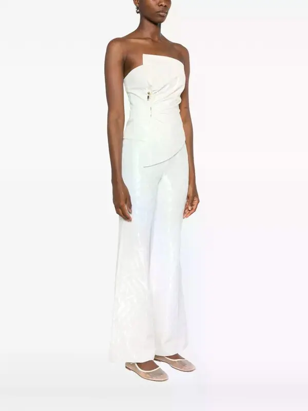 Leen Mougrhabi Noor Asymmetric Jacquard Top