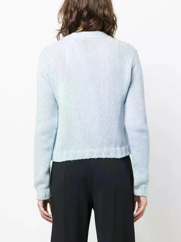 PRIVATE 0204 Cashmere V-neck Cardigan - Blue