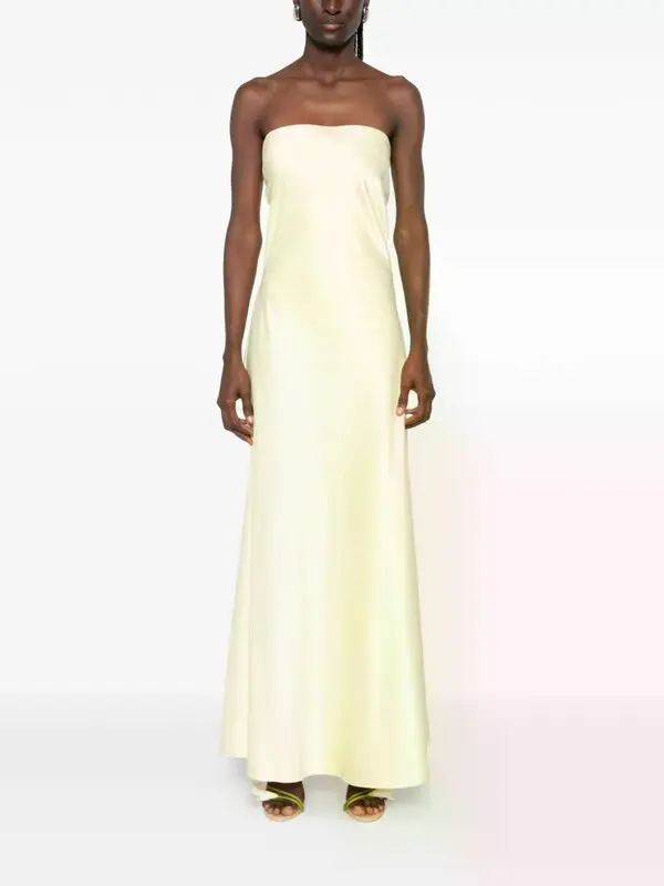 Leen Mougrhabi Strapless Oversized Bow Maxi Dress