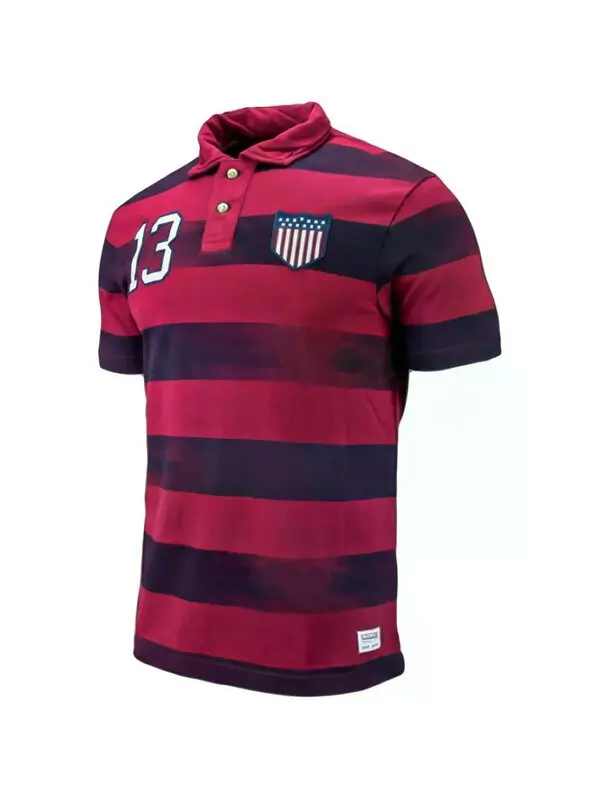 Nike Usa Covert Striped Polo Shirt - Red