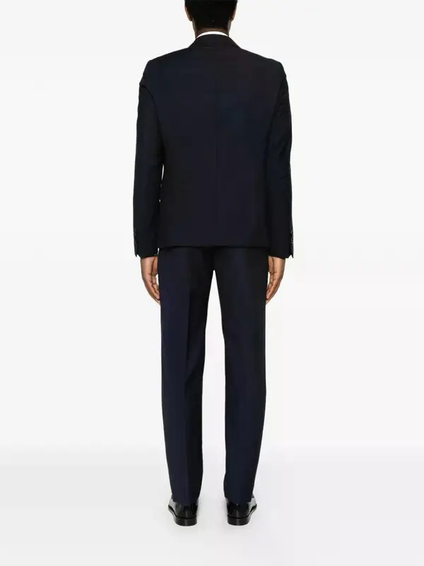 DANIELE ALESSANDRINI Textured Single-breasted Suit - Blue