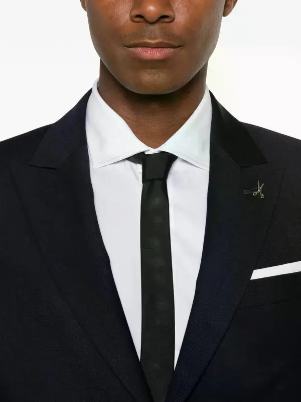DANIELE ALESSANDRINI Textured Single-breasted Suit - Blue