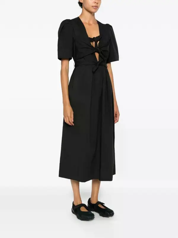 GANNI Satin Finish Midi Dress
