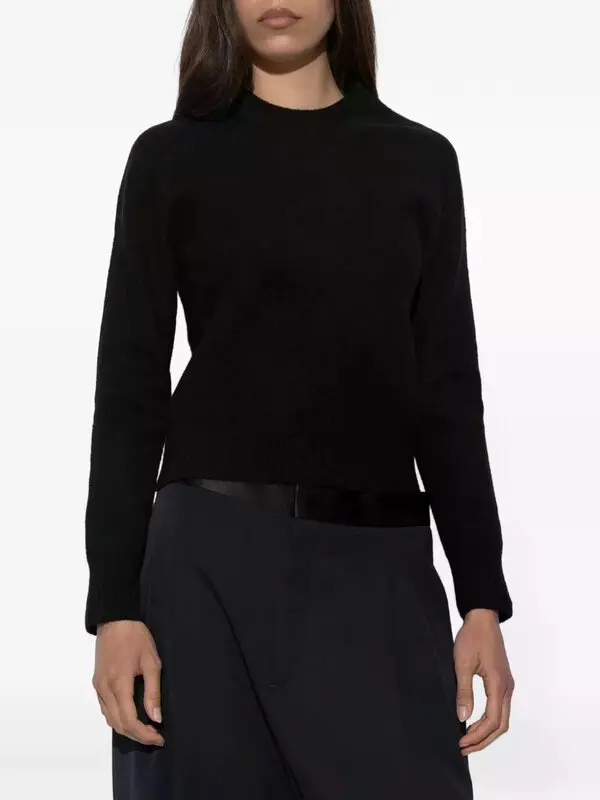 JIL SANDER Ribbed-trim Wool Crew Neck Sweater
