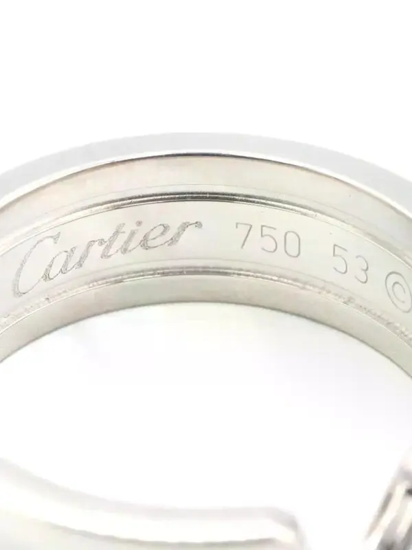 Cartier 18k White Gold C2 Small Ring - Silver