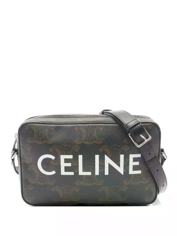 Celine Triomphe Canvas Messenger Bag - Black