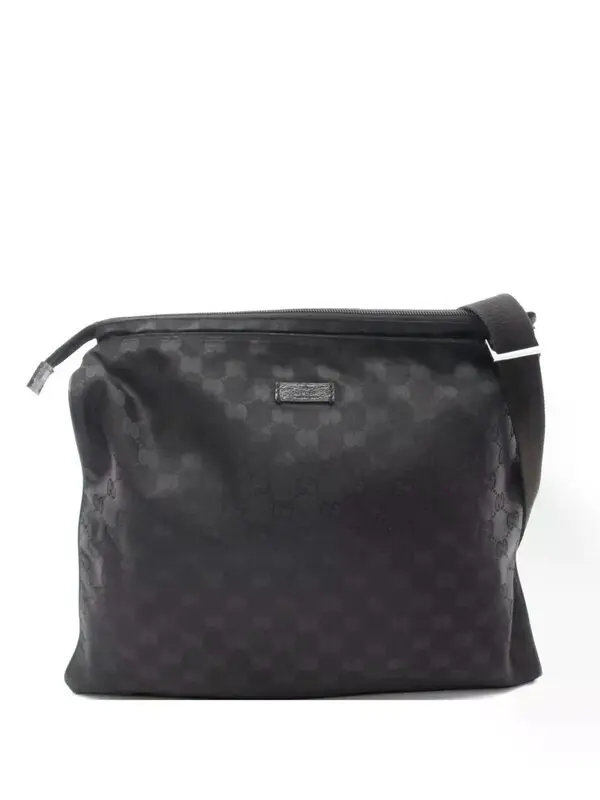 Gucci Gg-pattern Shoulder Bag - Black