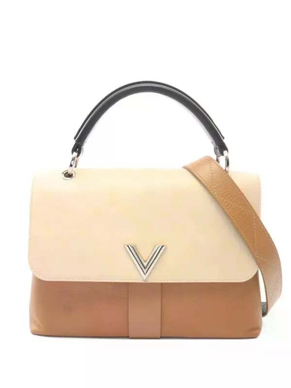 LOUIS VUITTON Beige Leather Monogram Handbag - Neutrals