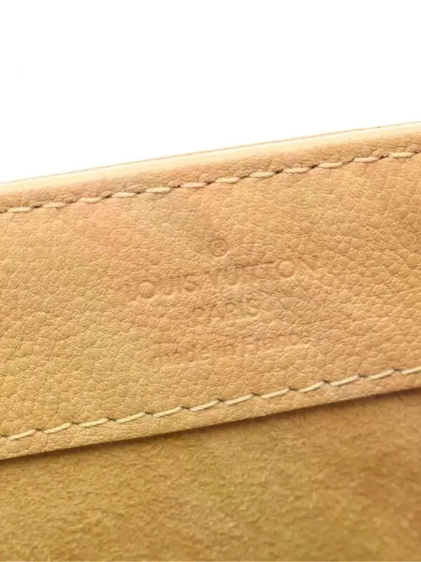LOUIS VUITTON Beige Leather Monogram Handbag - Neutrals